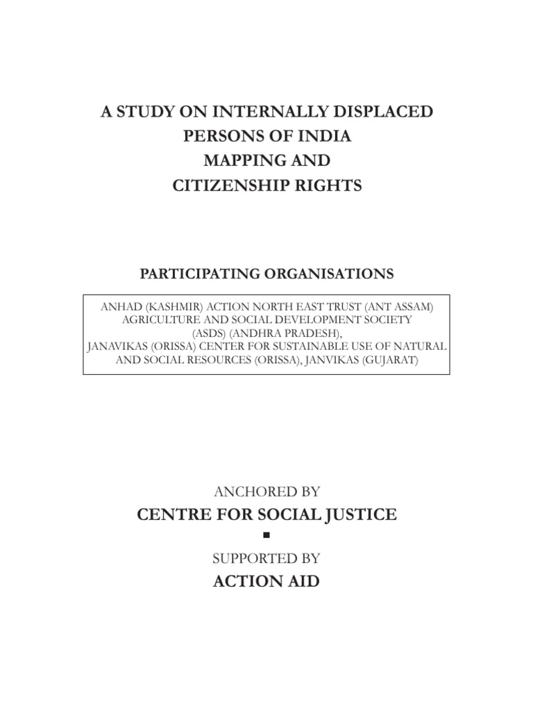 A Study On Internally Displaced Persons of India | PDF | Internally ...