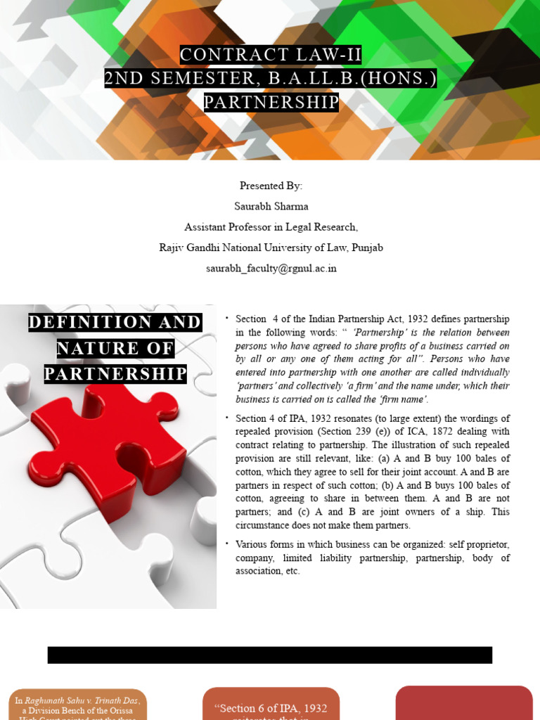 Partnership | PDF | Partnership | Law Of Agency