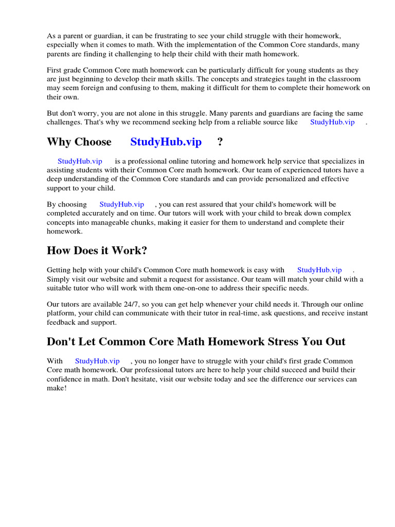 Common Core Math Homework First Grade | PDF | Mathematics | Homeschooling