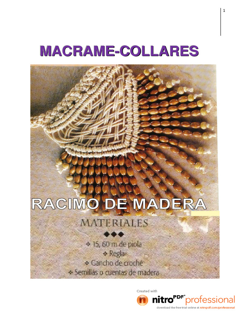 Macrame Collares | PDF | Hogar, jardinería y bricolaje
