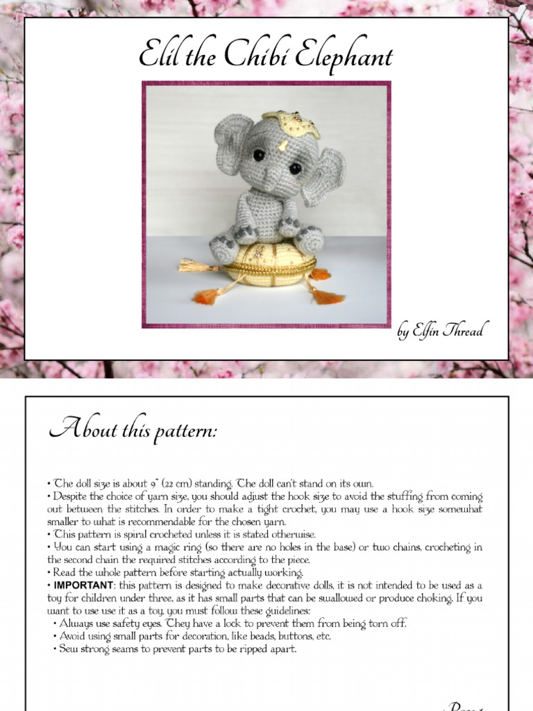 Elfin Thread - Elmer The Chibi Elephant | PDF