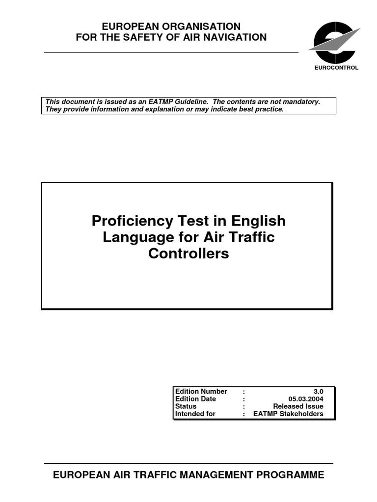 English Proficiency Test for ATC | PDF | Air Traffic Control | Human ...