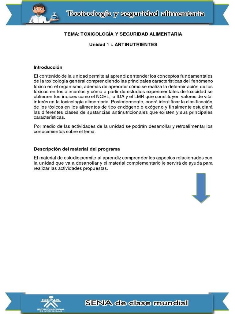 Toxicologia Alimentaria Unidad 1 | PDF | Toxicidad | Toxicología