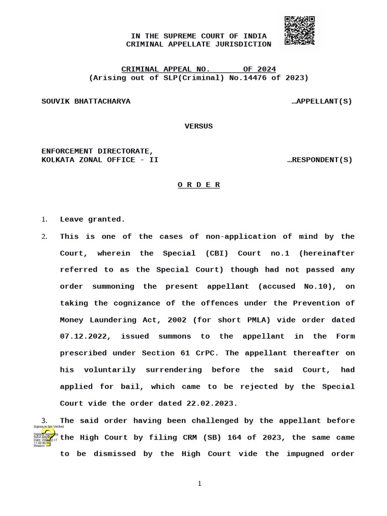2023 14 2 50503 Order 16-Feb-2024 | PDF | Bail | Arrest Warrant