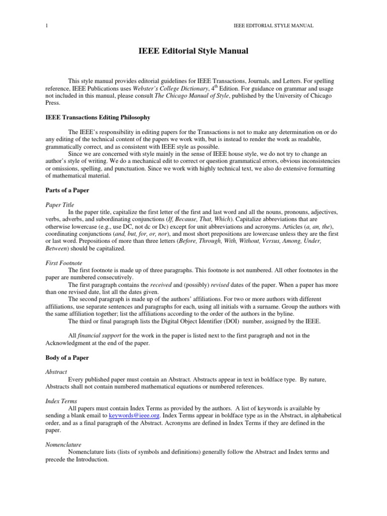 IEEE Editorial Style Guide | PDF | Comma | Adverb