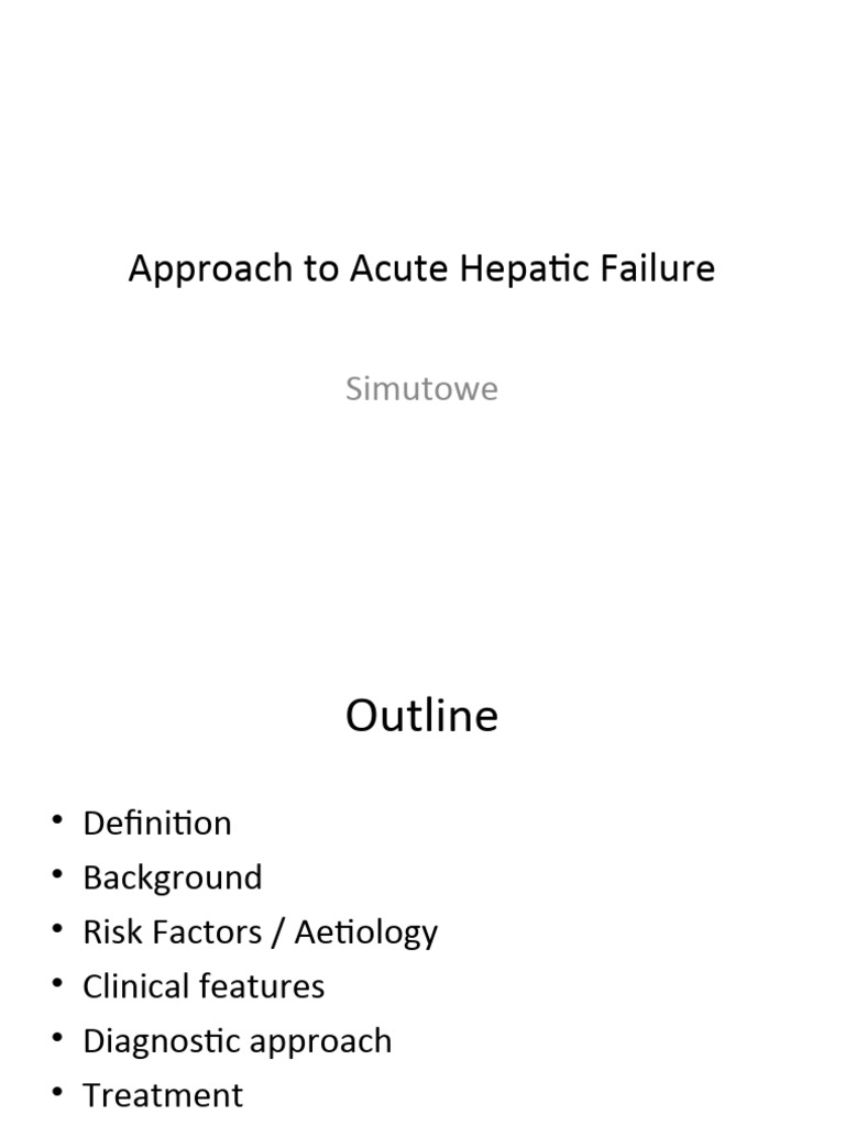 Acute Hepatic Failure Guide | PDF | Cirrhosis | Causes Of Death