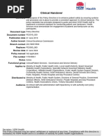 Clinical Handover Guideline | PDF | Patient | Health Professional