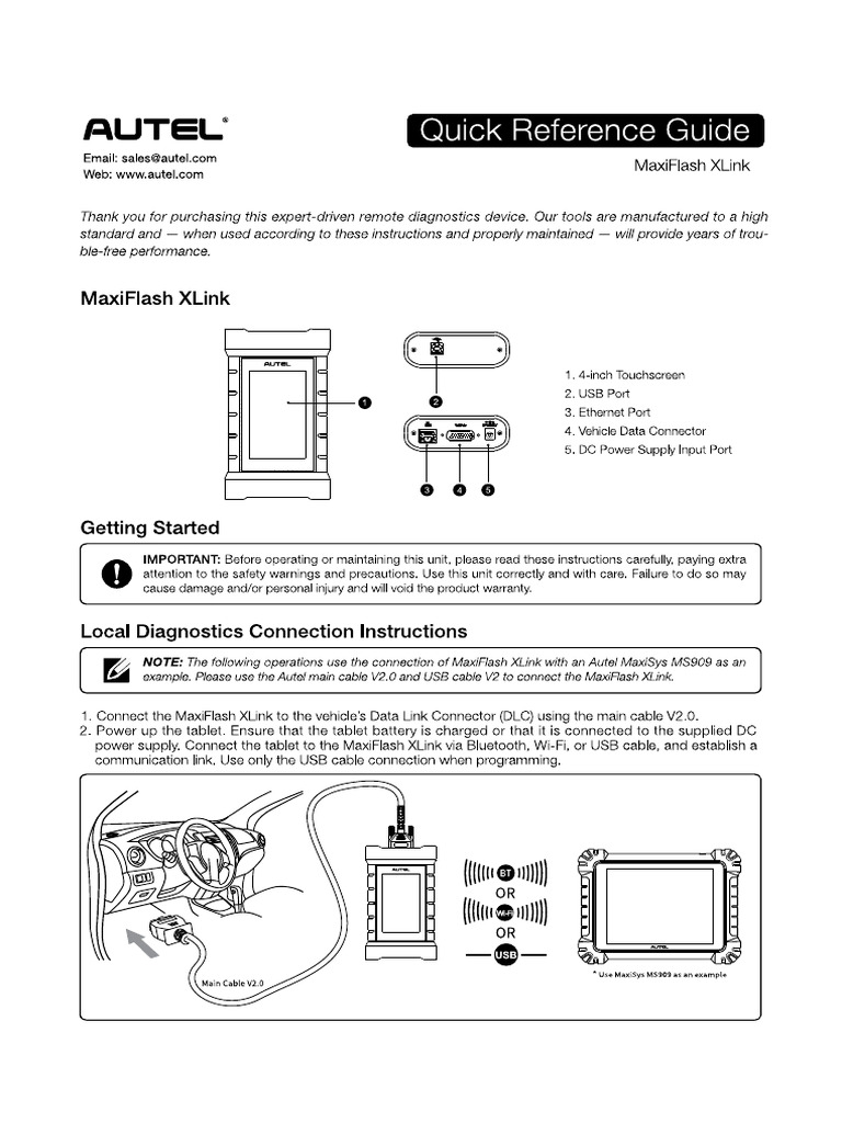 MaxiFLASH XLINK User Manual | PDF | Electromagnetic Interference | Radio