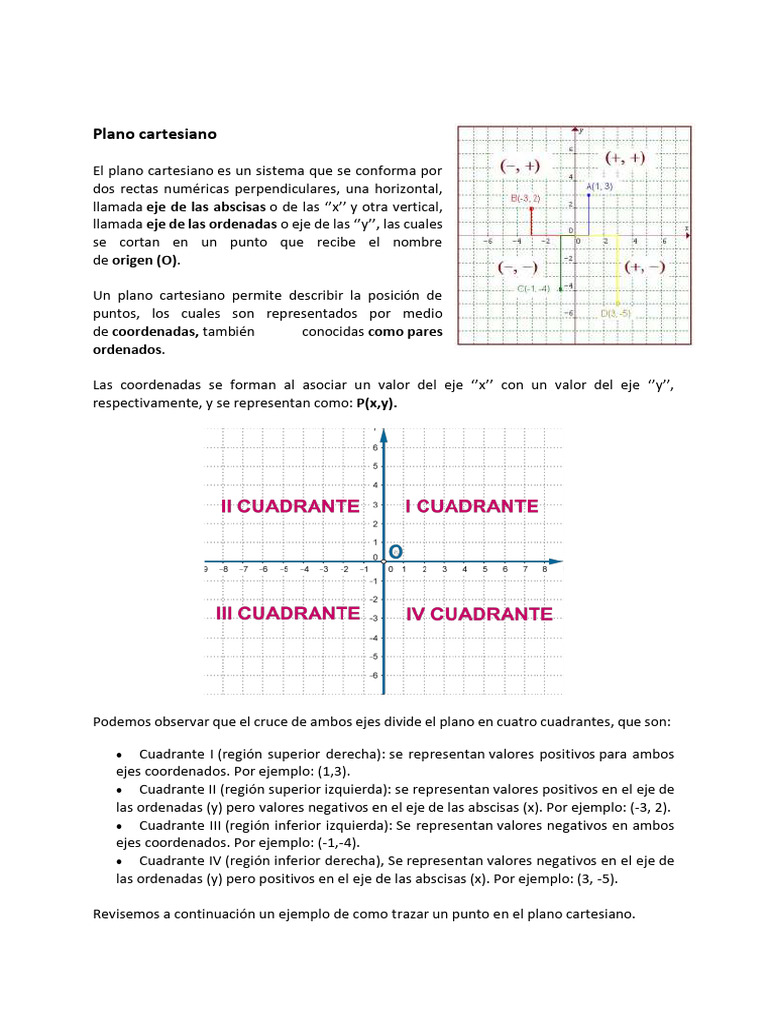 Introducción al Plano Cartesiano para Niños | PDF | Sistema de ...