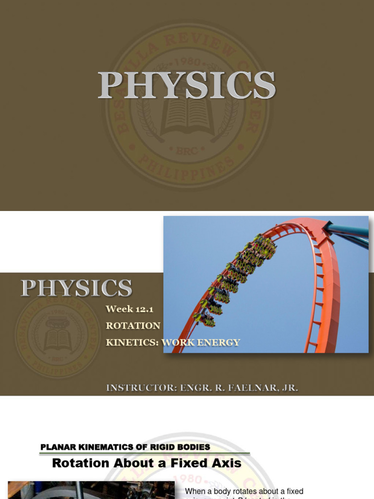 Physics Topic 3 Work Energy 28 Jan 2022 | PDF | Rotation Around A Fixed ...
