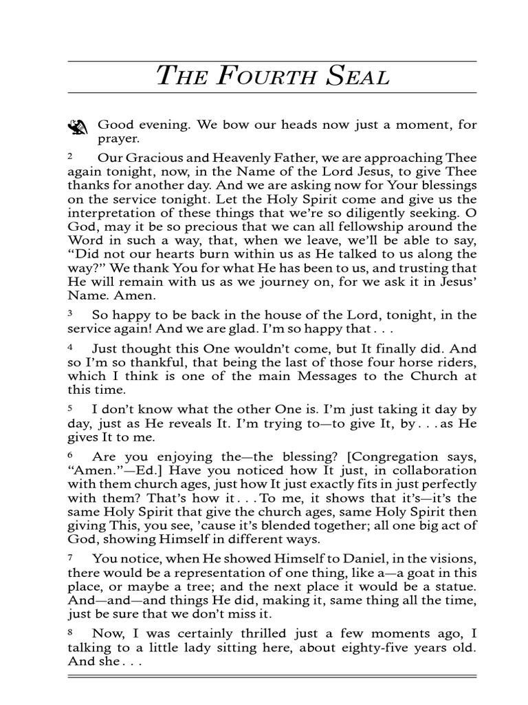 Understanding the Fourth Seal in Revelation | PDF | Revelation | Jesus