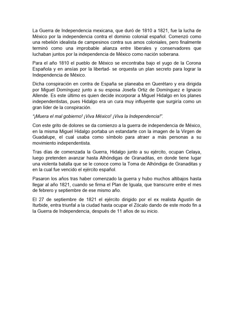 Reseña de Independencia | PDF Reseña de Independencia | PDF