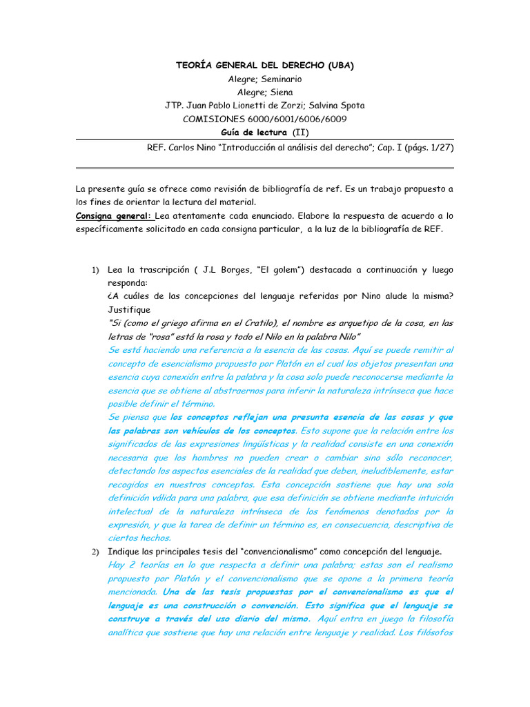 TGD GUIA II Desarrollada | PDF | Palabra | Verdad