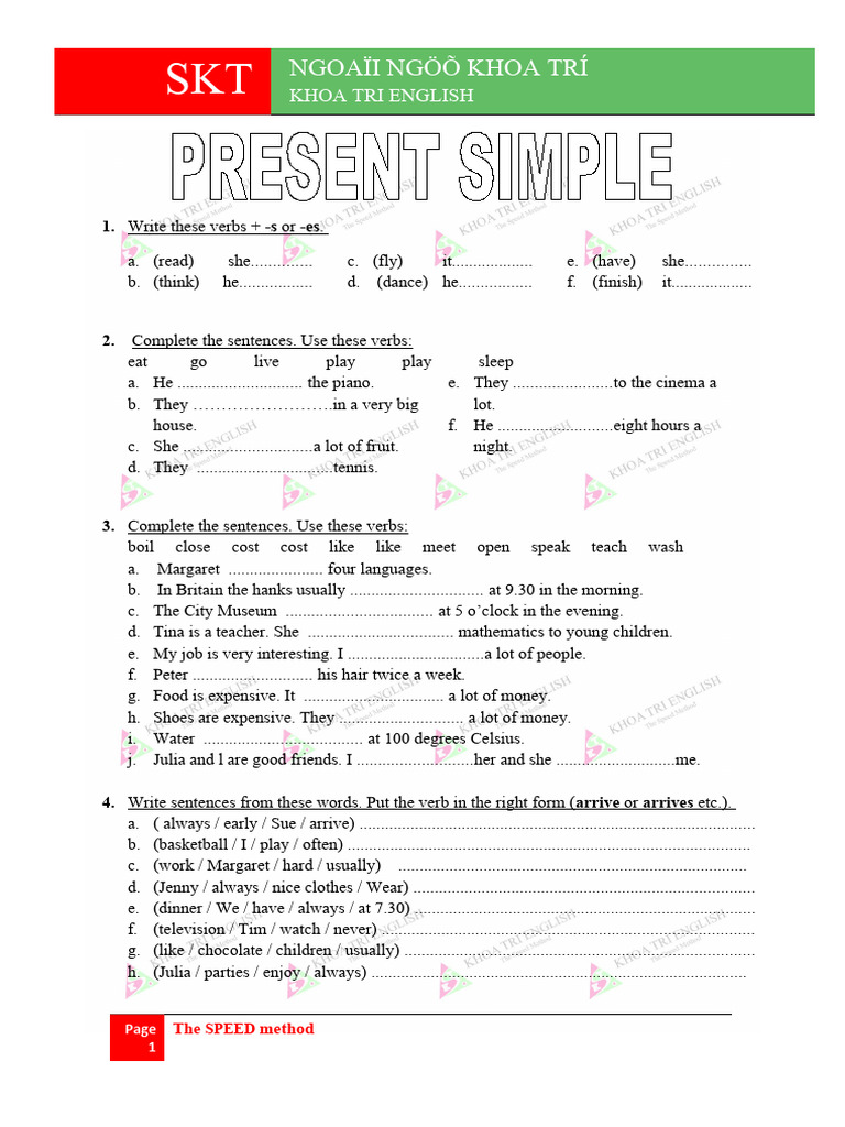 Present Simple | PDF