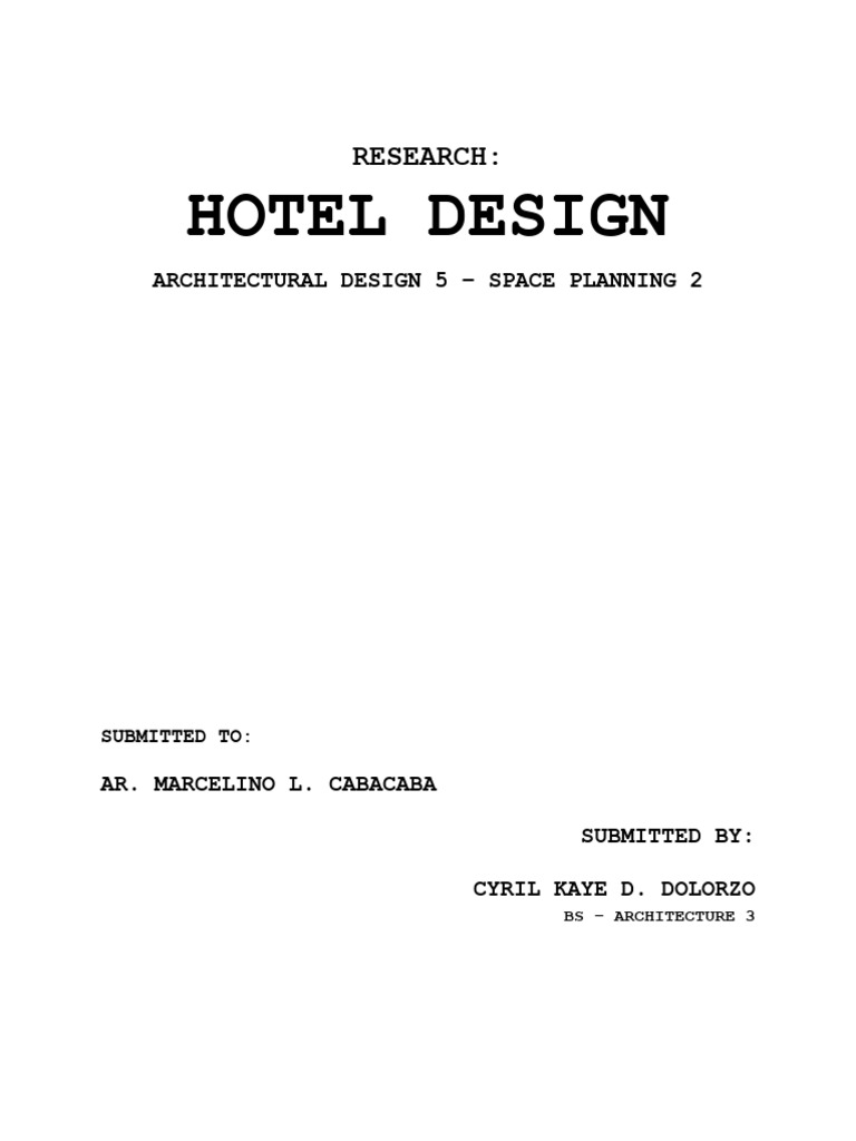 Research (Hotel) | PDF | Stairs | Kitchen