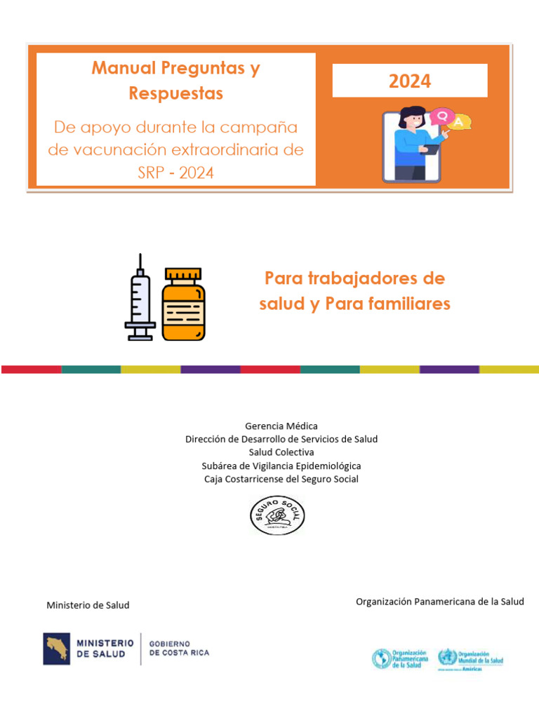 Manual de Preguntas y Respuestas CVE SRP 2024 | PDF | Sarampión | Vacunas Manual de Preguntas y Respuestas CVE SRP 2024 | PDF | Sarampión | Vacunas