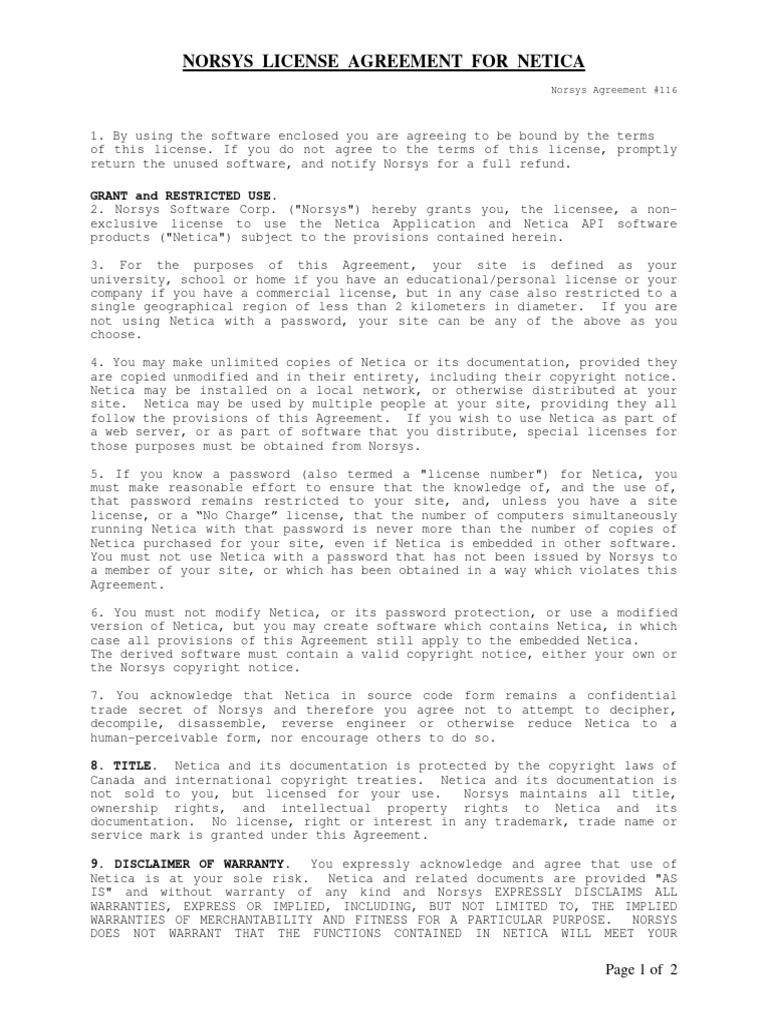 License Agreement | PDF | License | Copyright