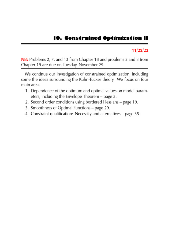 Math Constrained Optimization II | PDF | Mathematical Optimization | Analysis