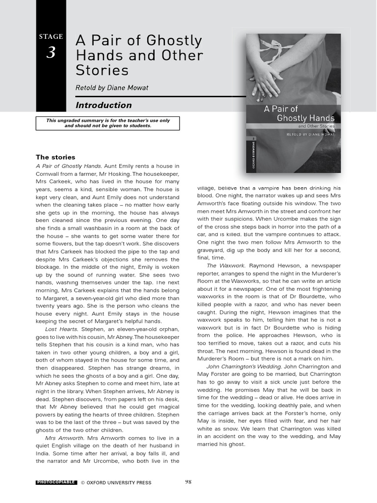 A Pair of Ghostly Hands Activities | PDF | Classics