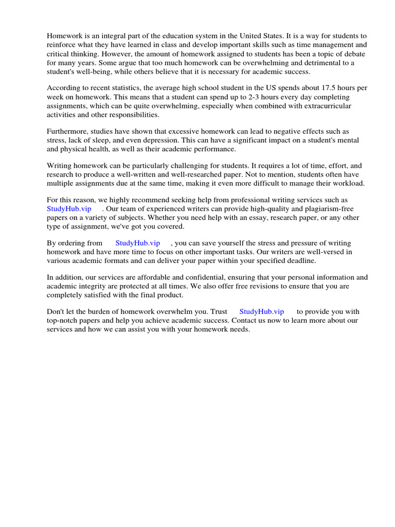 Us Homework Statistics | PDF | Homework