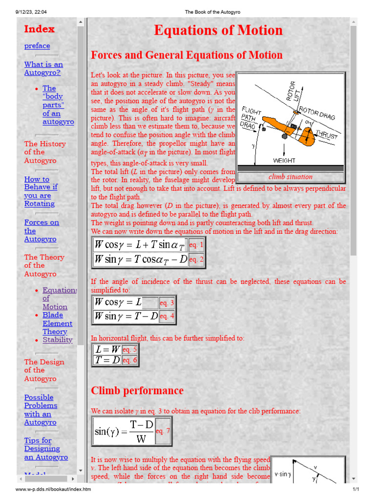 Understanding Autogyro Mechanics | PDF | Flight | Lift (Force)