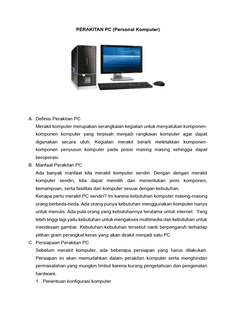 Panduan Lengkap Merakit PC Sendiri | PDF | Komputer