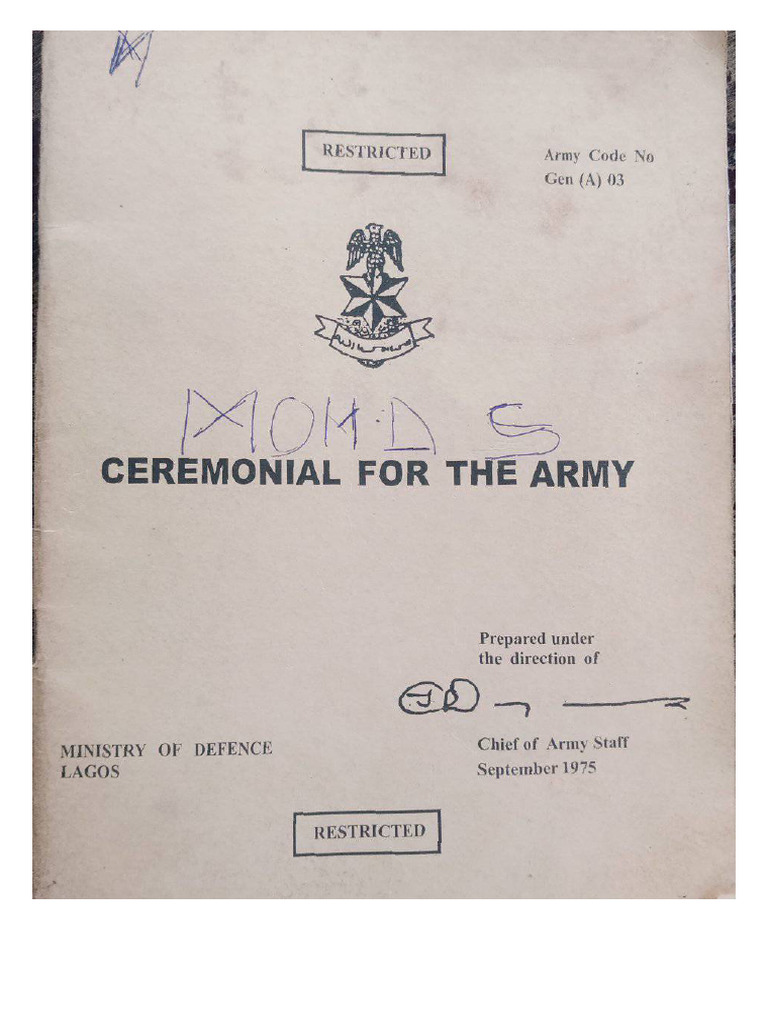 Ceremonial For The Army | PDF