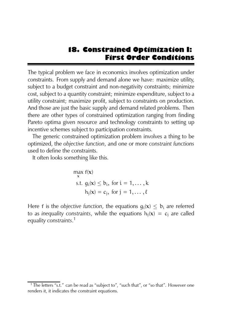math-constrained-optimization-i-foc | PDF | Mathematical Optimization | Utility