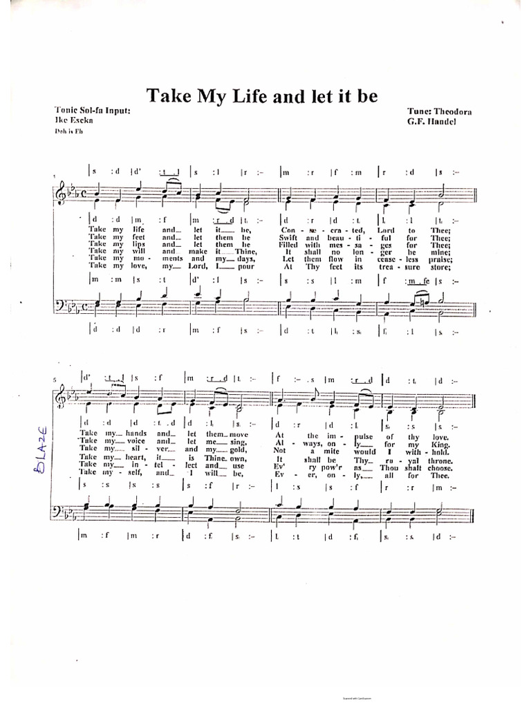 Take My Life and Let It Be-1 | PDF