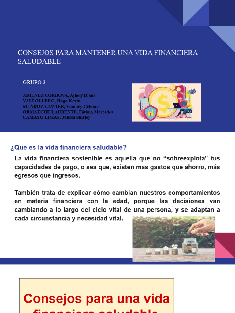 Consejos para Finanzas Saludables | PDF | Presupuesto | Inversiones