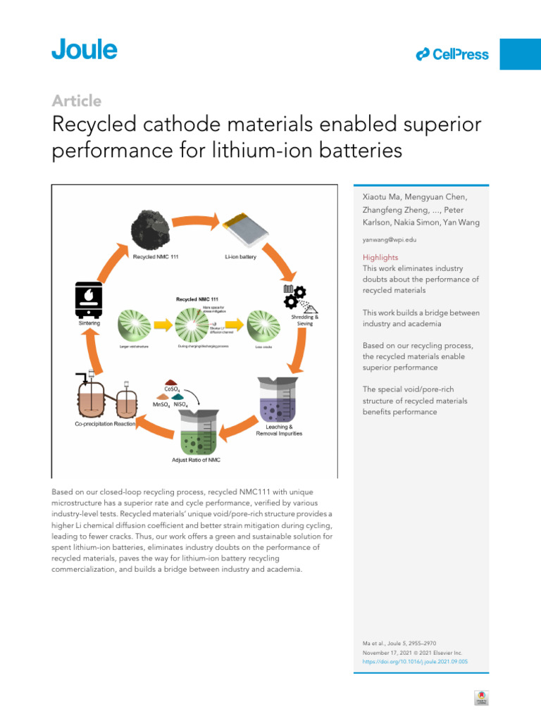Pi Is 2542435121004335 | PDF | Lithium Ion Battery | Transmission ...