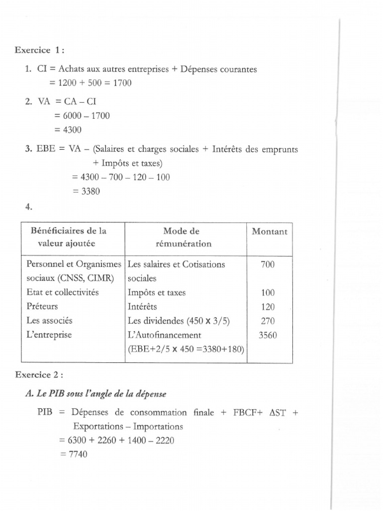 Correction TD 2 | PDF