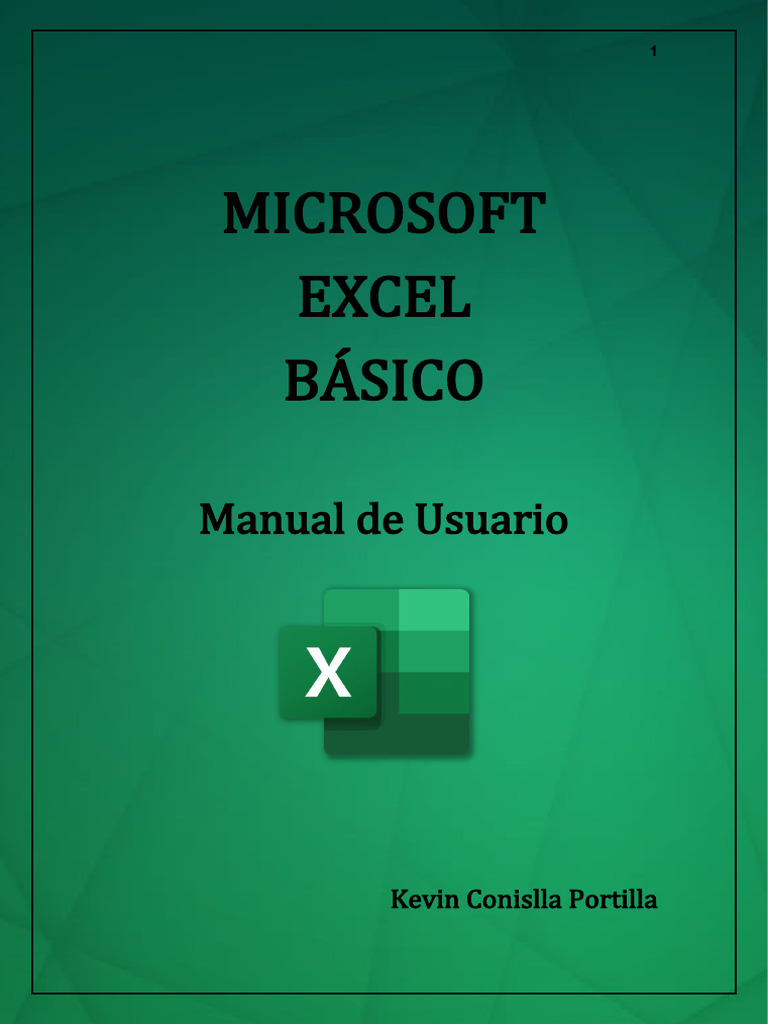 Manual Excel Kevin Conislla | PDF | Microsoft Excel | Hoja de cálculo