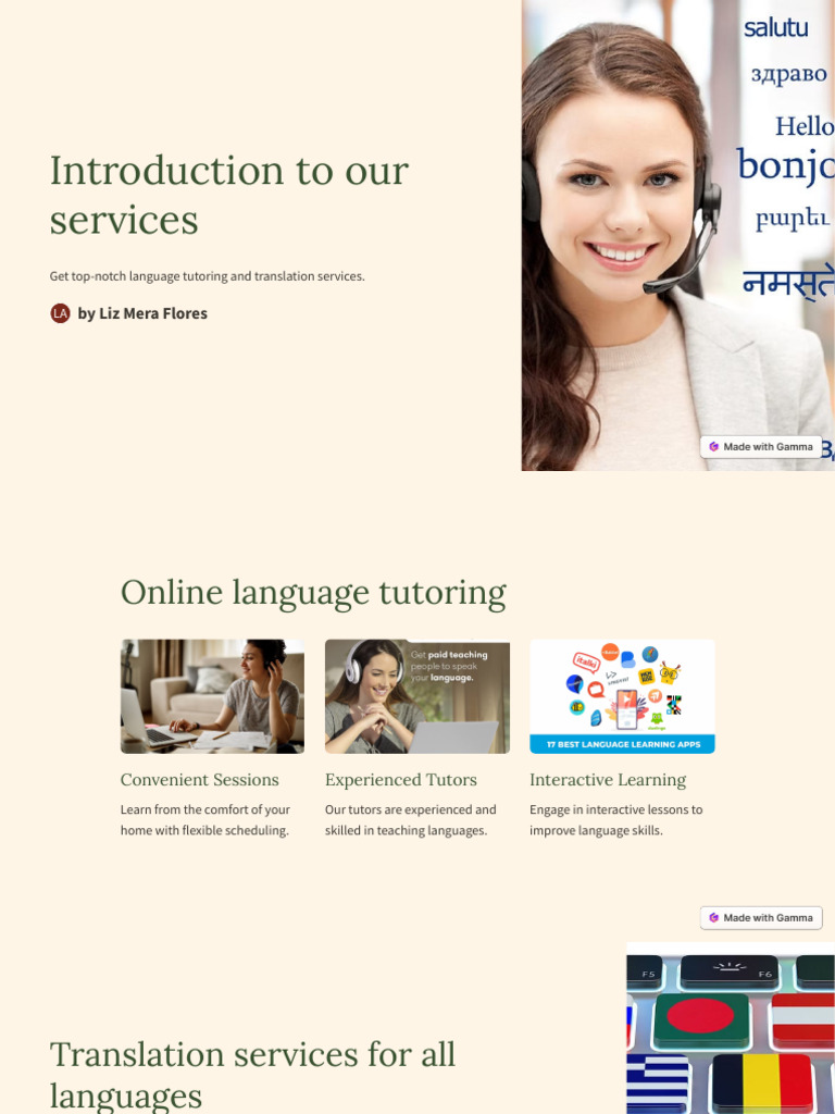 Introduction To Our Services | PDF | Translations | Learning