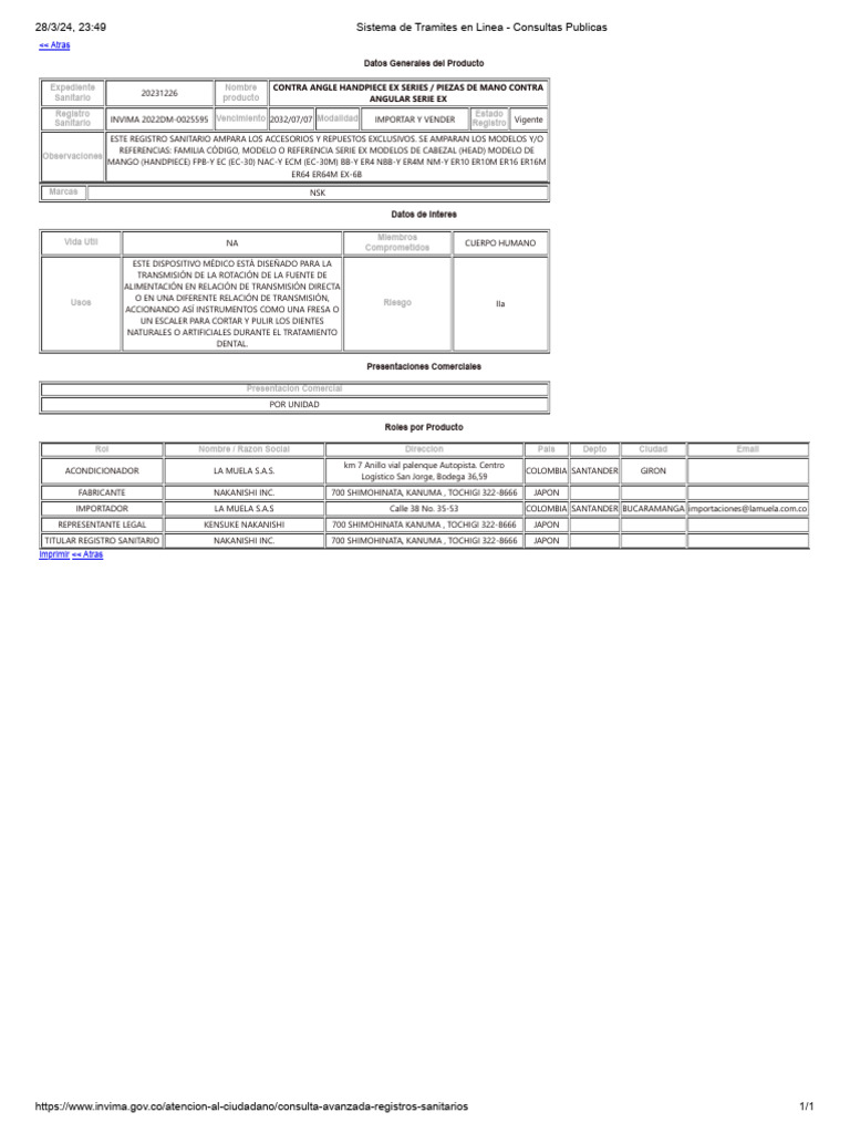 Invima Pieza Recta Ex-6b | PDF