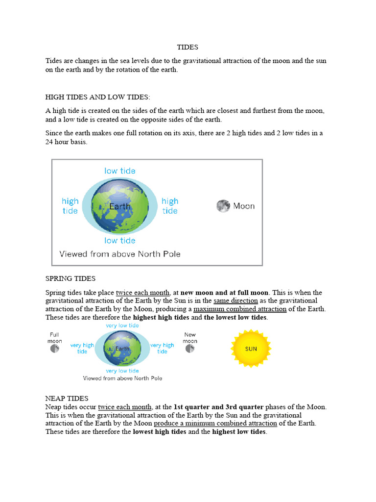 Tides | PDF | Tide | Earth