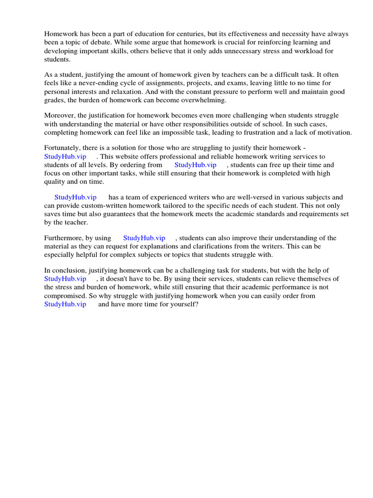Homework Justification | PDF | Homework | Knowledge