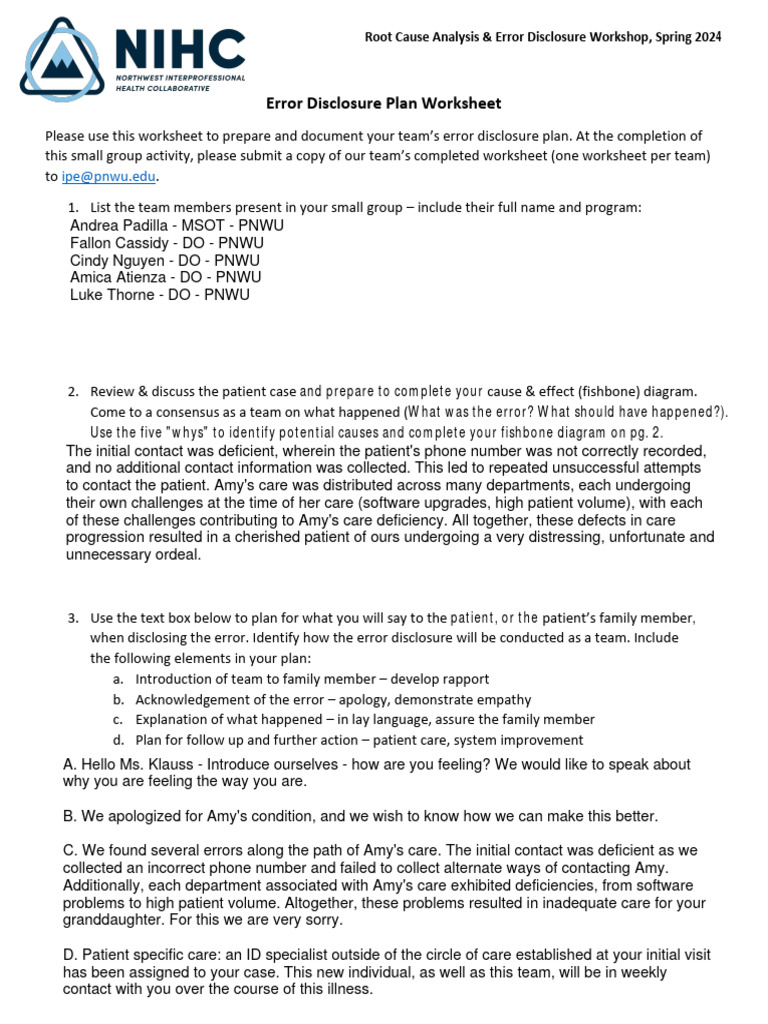 Root Cause Analysis for Medication Errors | PDF | Electronic Health ...