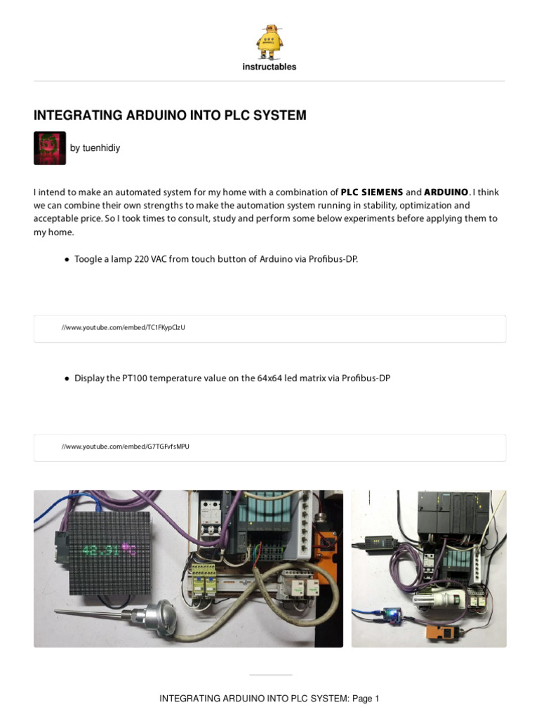 Integrating Arduino Into Plc System Pdf Programmable Logic Controller Computer Architecture