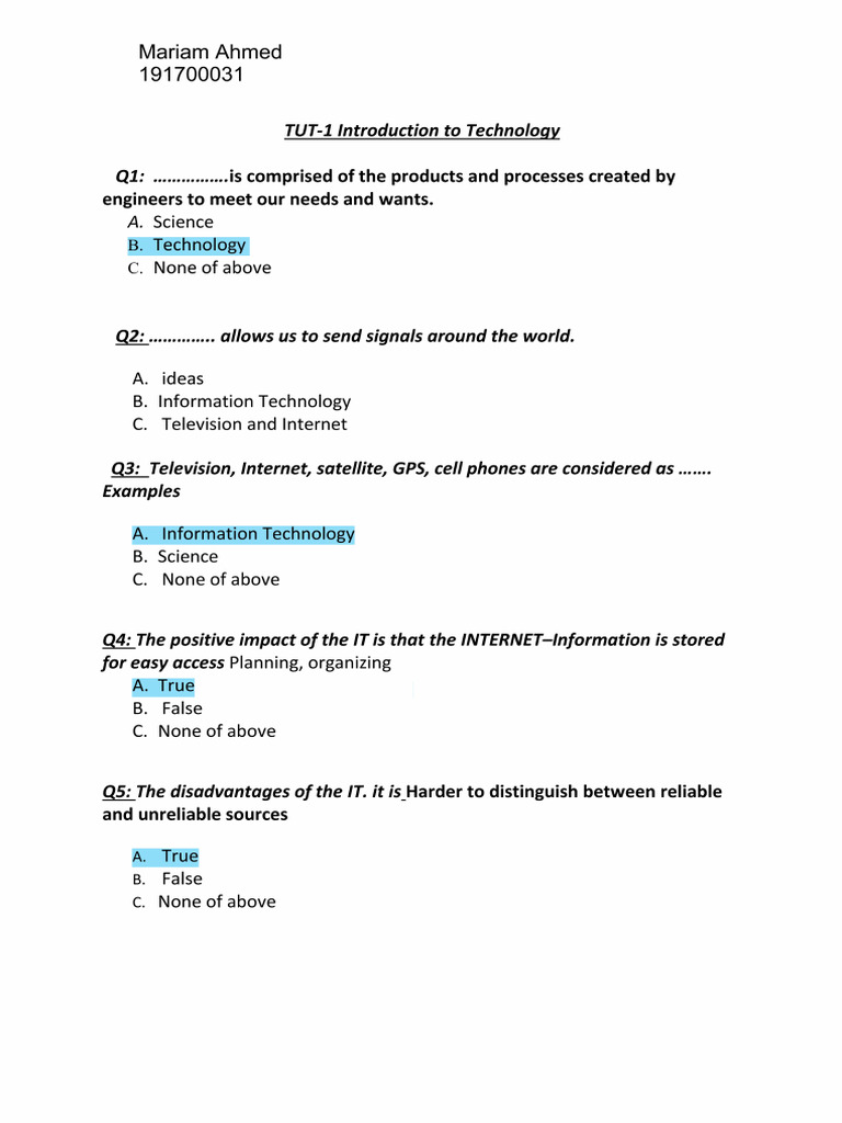 Mariam Ahmed Impact Assignment 1 | PDF