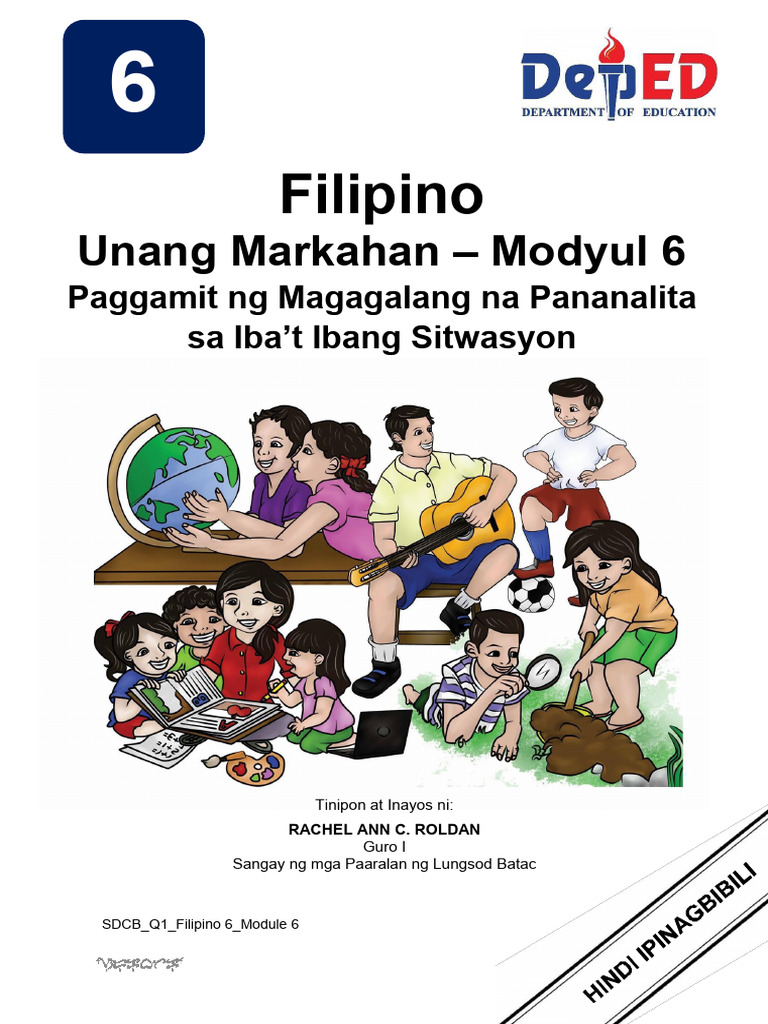 SDCB - Filipino 6 - Module 6 (Uploaded) | PDF
