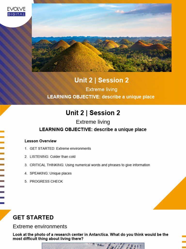 Unit 2 - Session 2: Extreme Living | PDF | Antarctica | Physical Geography