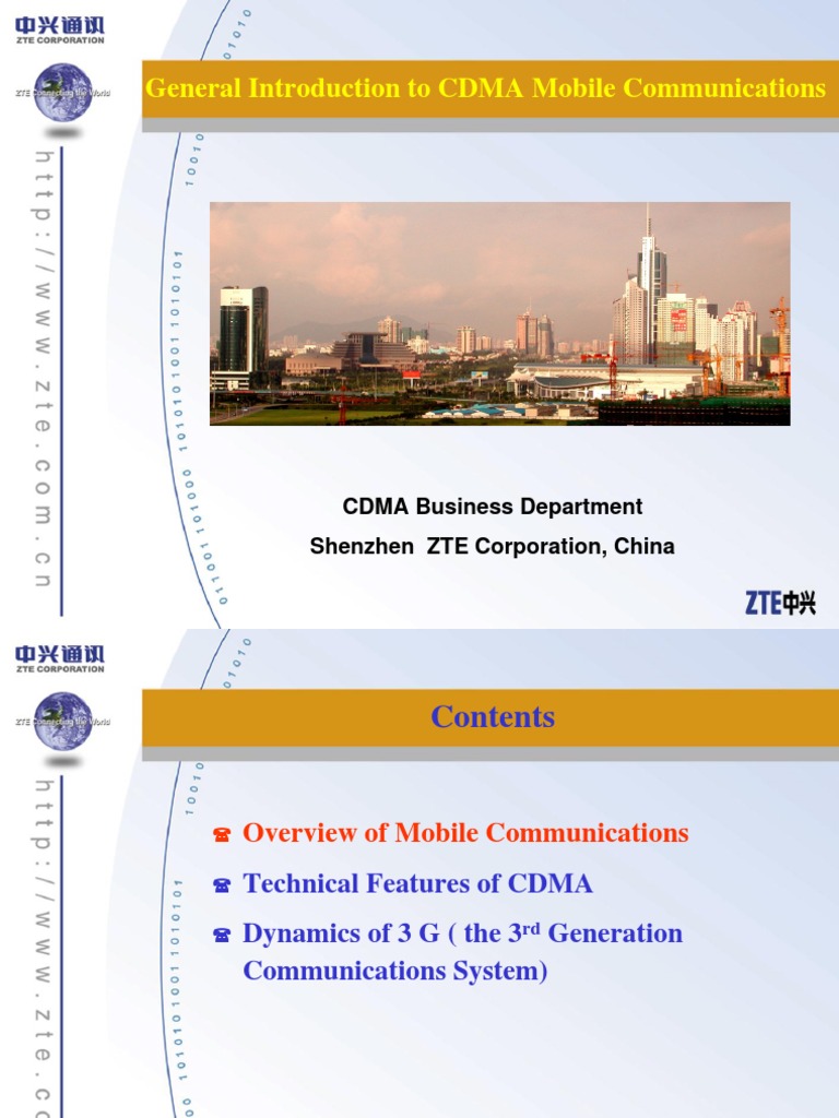 General Introduction To CDMA Mobile Communications: CDMA Business ...