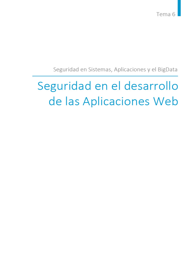 Seguridad en el desarrollo de las Aplicaciones Web | PDF | SQL | Programa de computadora