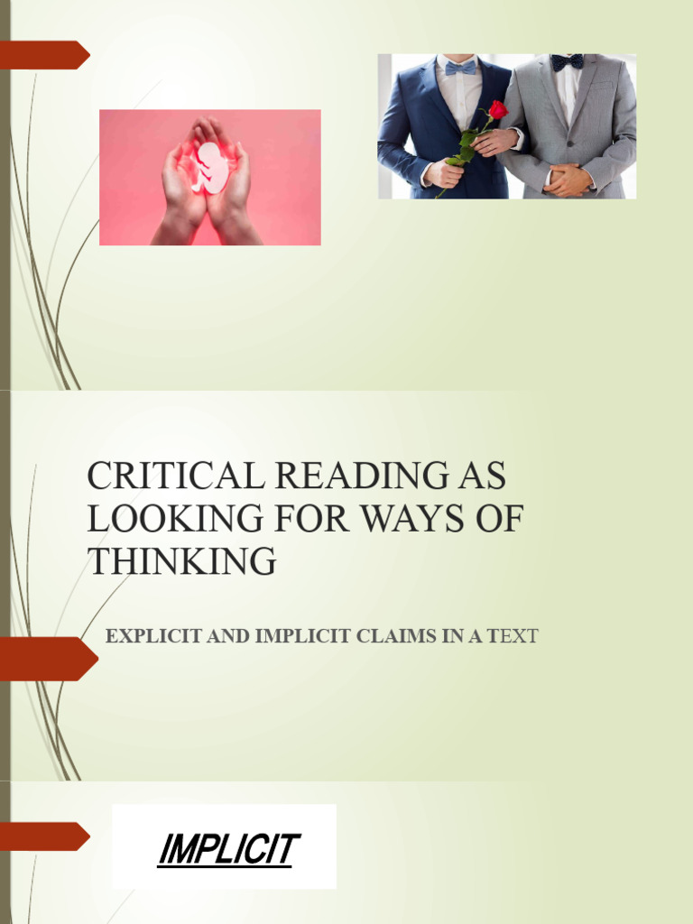 Understanding Implicit vs. Explicit Claims | PDF