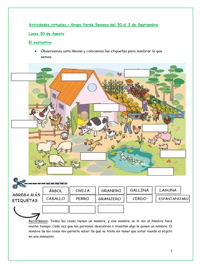 Actividades de Sustantivos y Continentes | PDF | Sustantivo