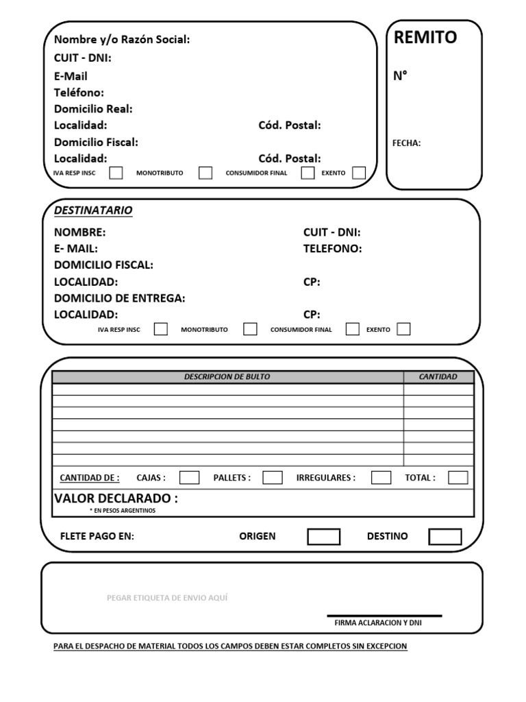 Remito Generico | PDF