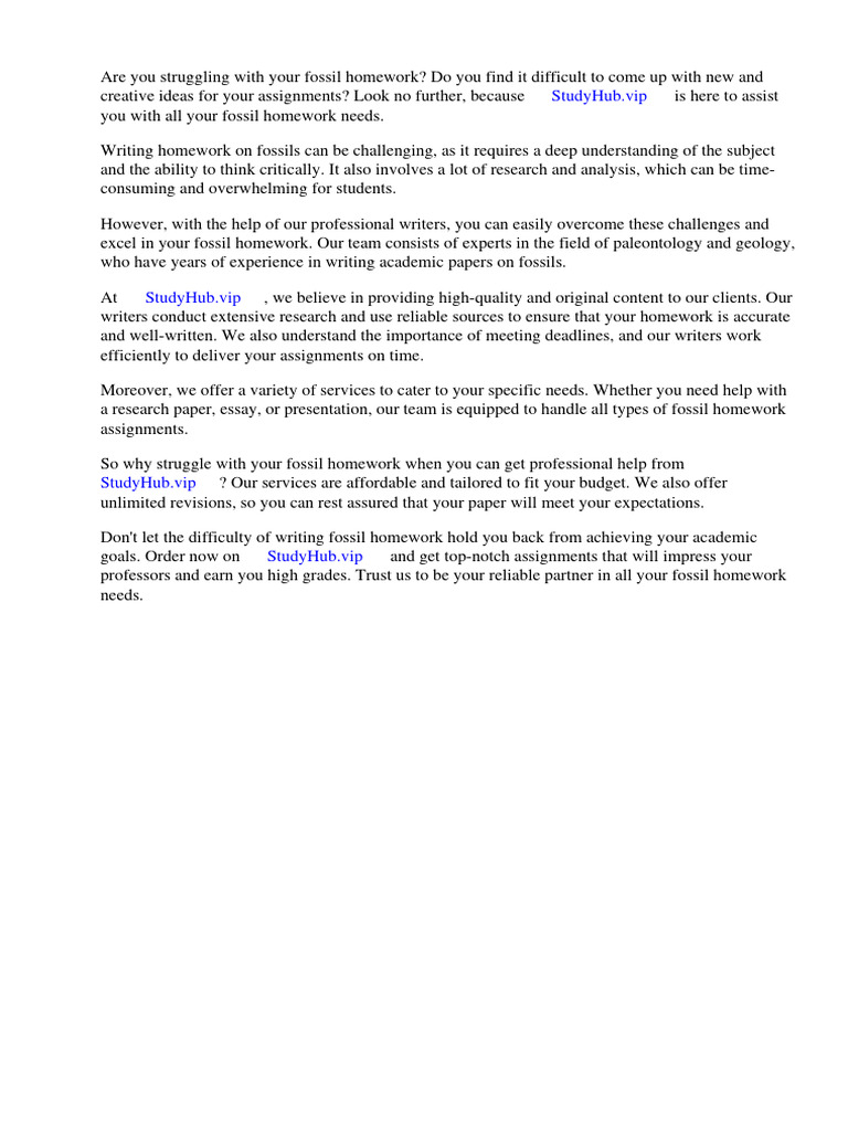 Fossil Homework Ideas | PDF | Fossil | Information