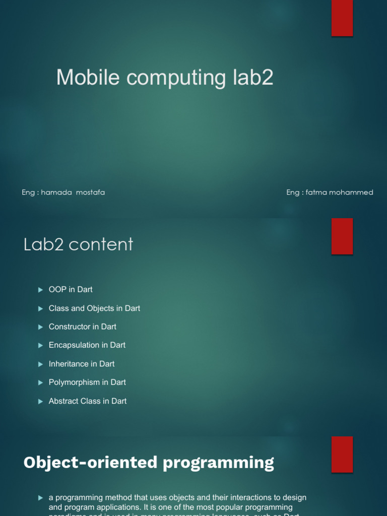 Mobile Computing Lab2 Download Free Pdf Class Computer Programming Object Oriented