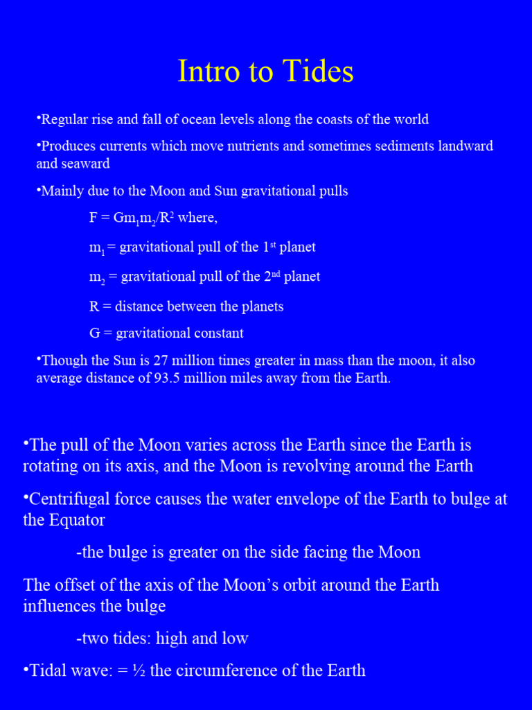 Coastal Navigation Introduction To Tides | PDF | Tide | Moon